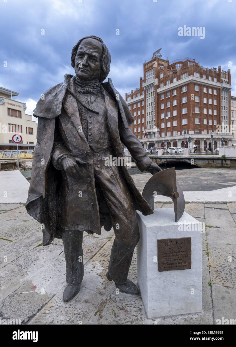 Statue of Josef Ressel (1793-1857), inventor of the ship's propeller ...