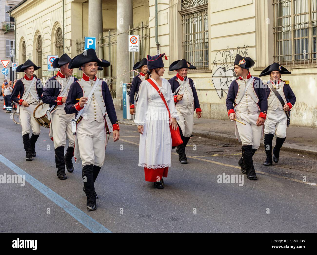 Turin, Piedmont, Italy - June 23, 2025: Historical parade for the feast ...