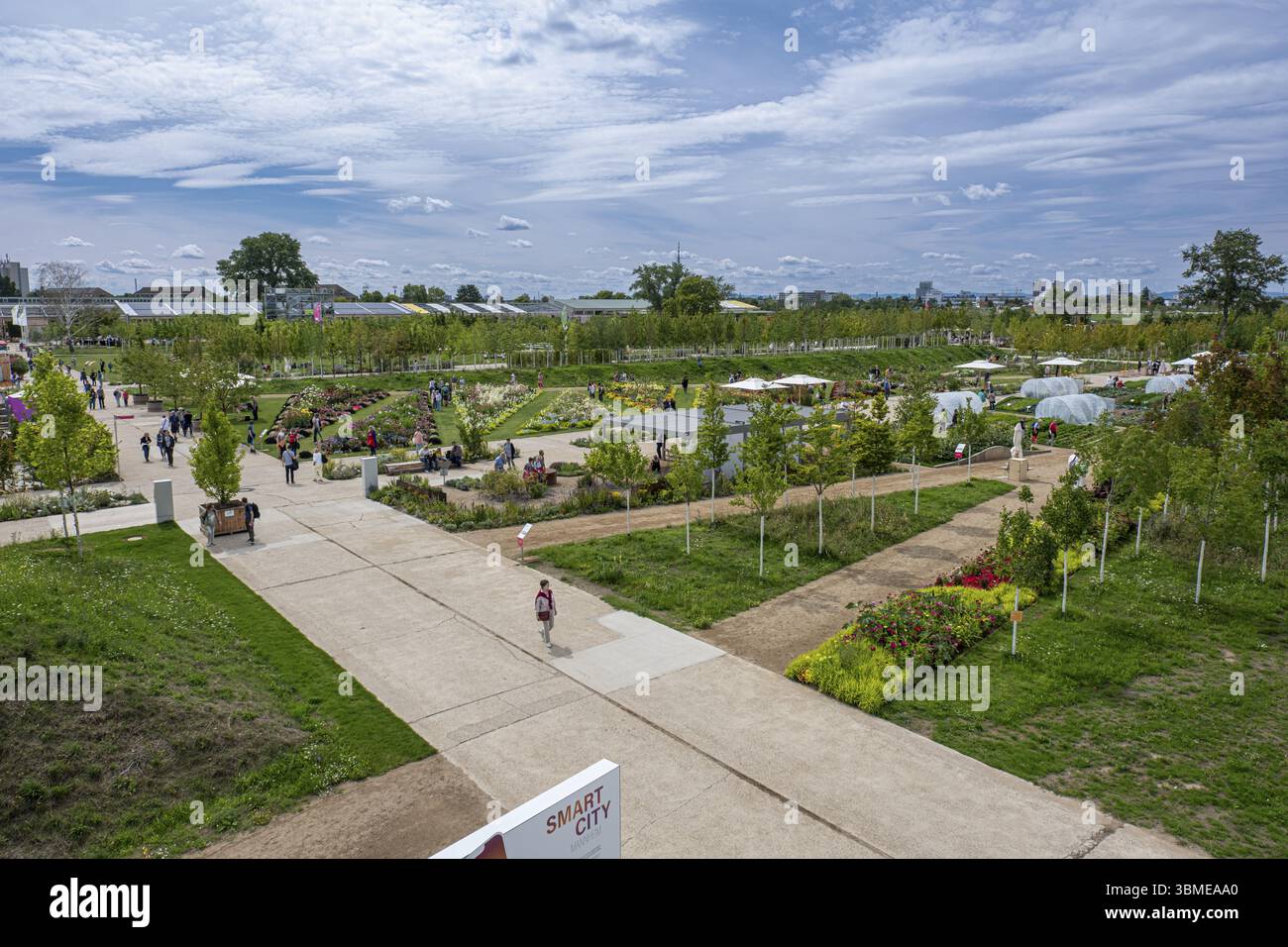 The grounds of the Federal Horticultural Show, BUGA, Mannheim, Baden ...