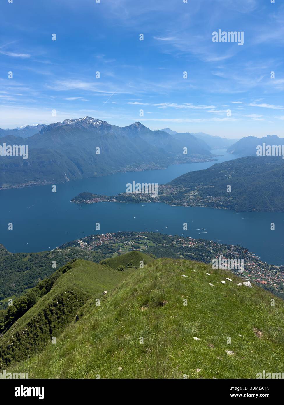 beautiful panoramic view of Lake Como and the Bellagio peninsula from ...