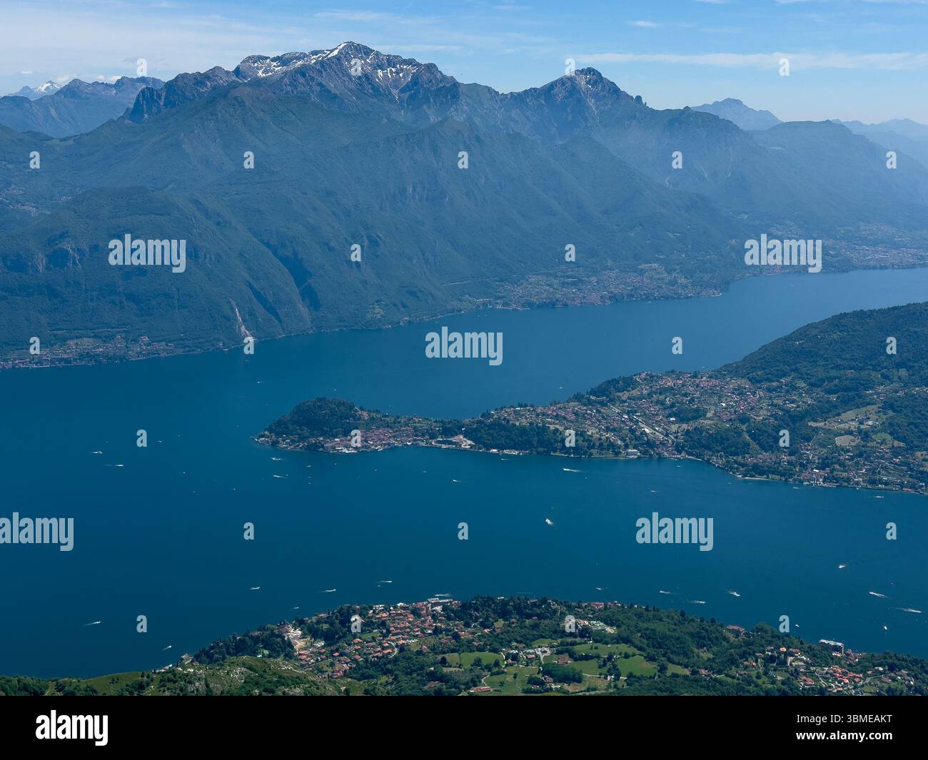 beautiful panoramic view of Lake Como and the Bellagio peninsula from ...