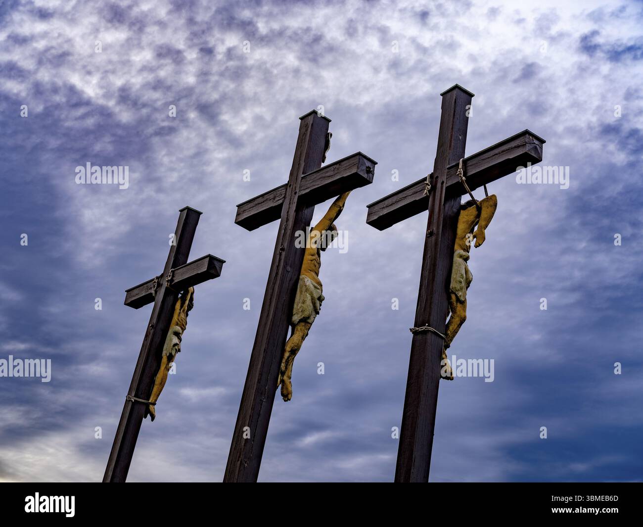 Crucifixion group, three crosses on the Kreuzberg in the Rhoen, 12th ...