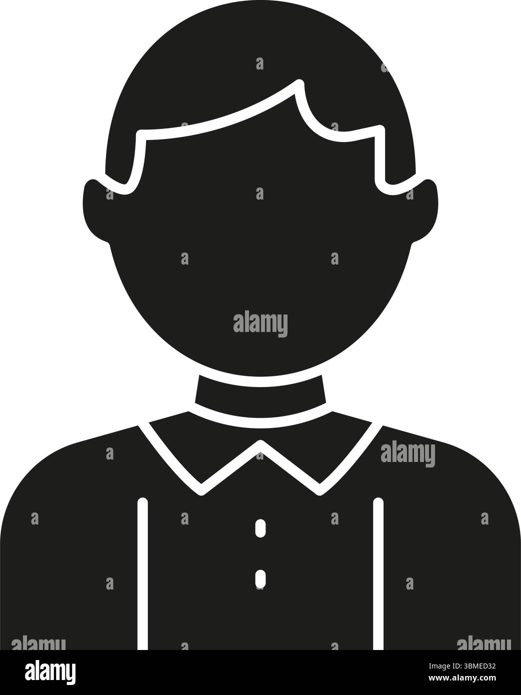 Male Avatar Solid Icon. User Profile, Personal Account, And ...