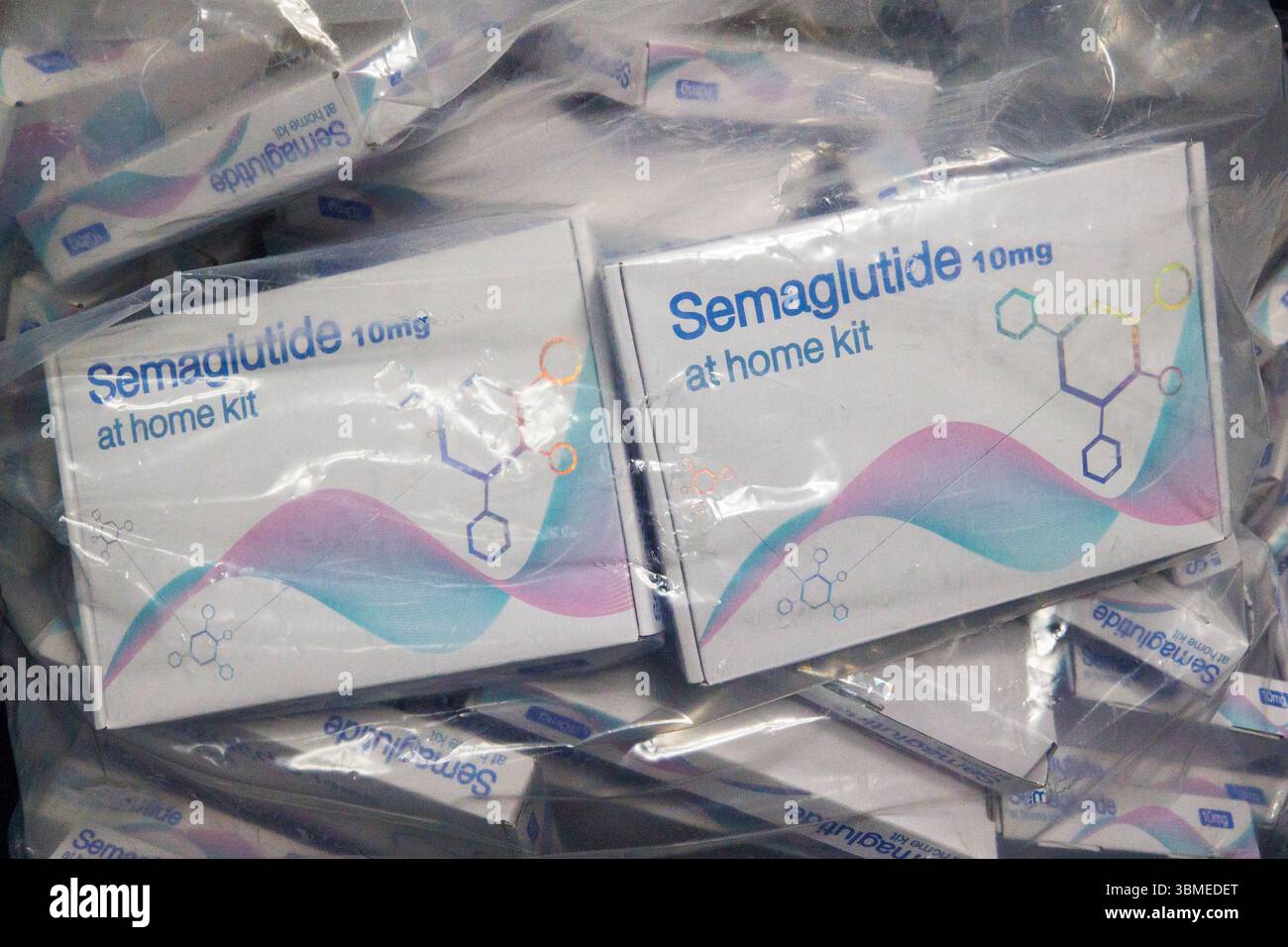 Boxes of fake Semaglutide an anti-diabetic medication used for the ...