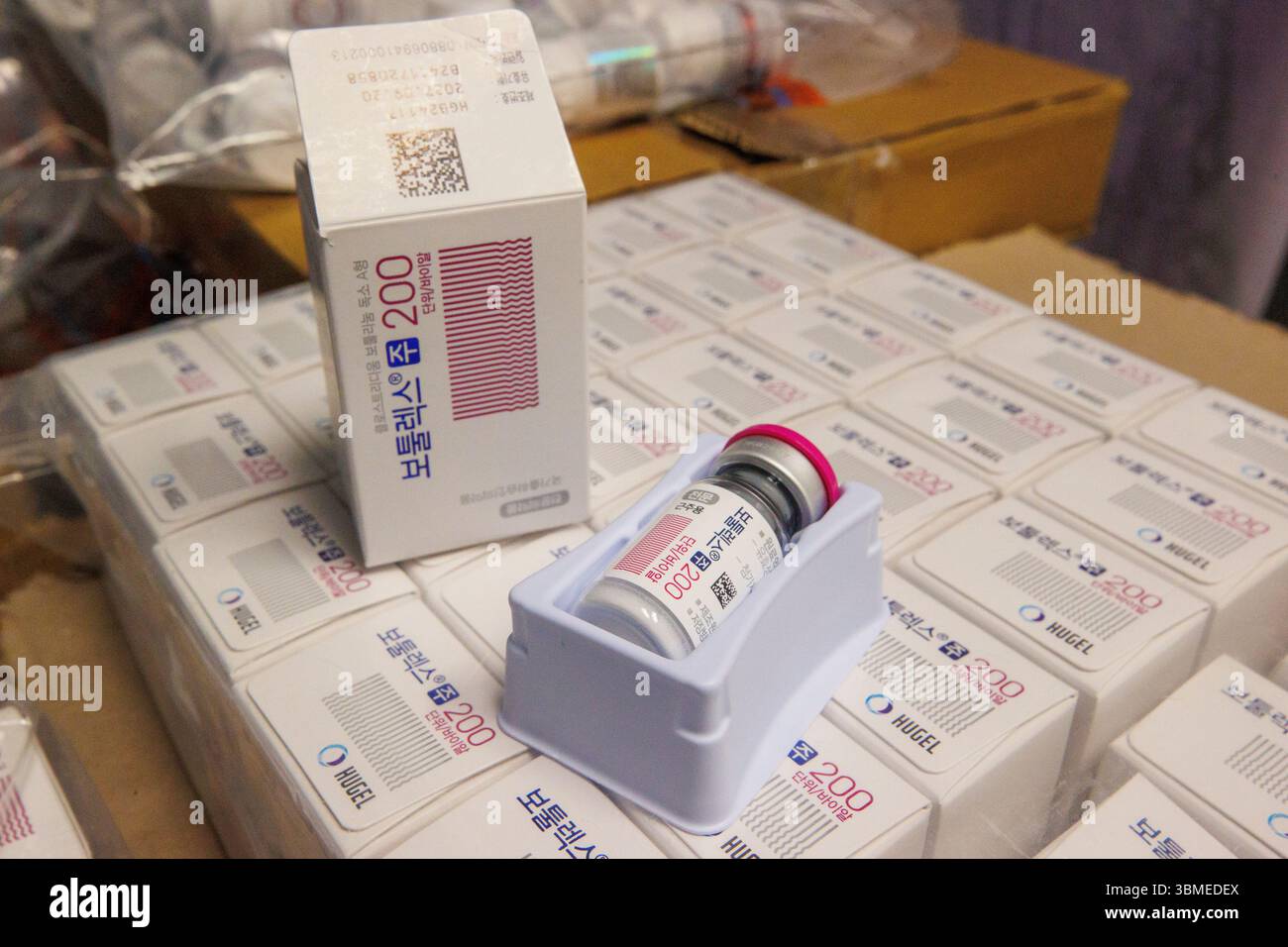 Boxes of vials of steroids on display with counterfeit and illicit ...