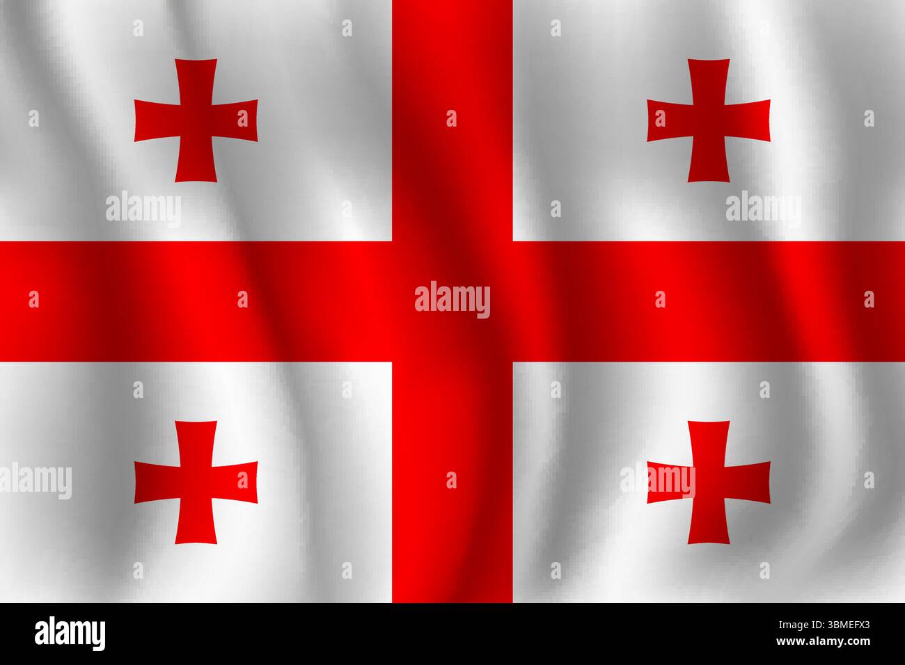 Vector flag georgia in Cut Out Stock Images & Pictures - Alamy
