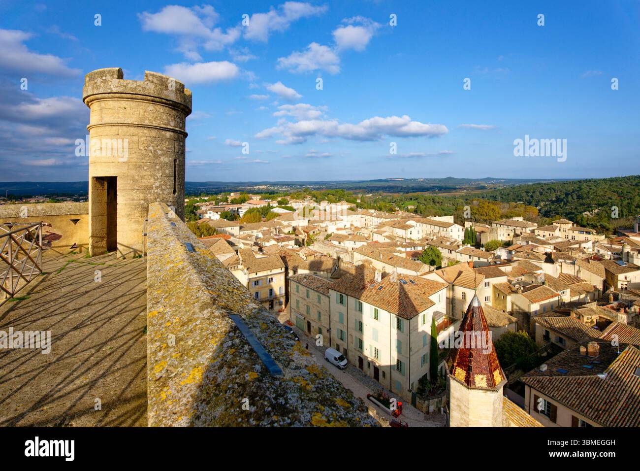 France, Gard, Pays d'Uzege, Uzes, Duke's castle called the Duche d'Uzes ...