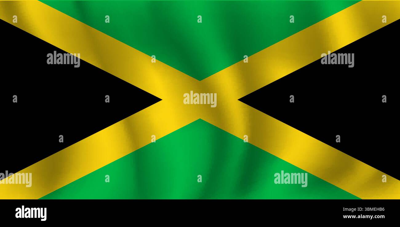Jamaica official flag Stock Vector Images - Alamy