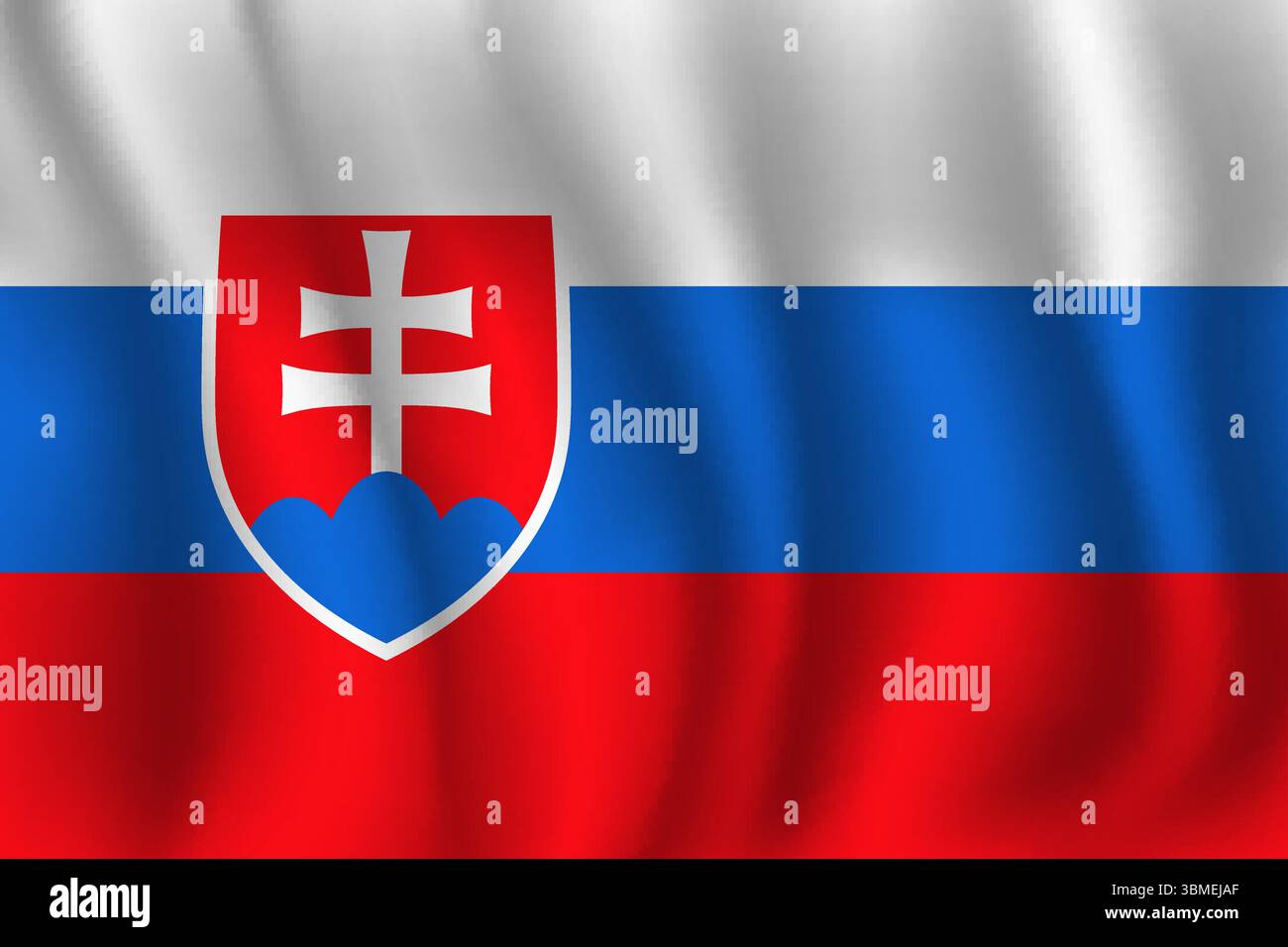 Slovakia flag flutters in wind hi-res stock photography and images - Alamy