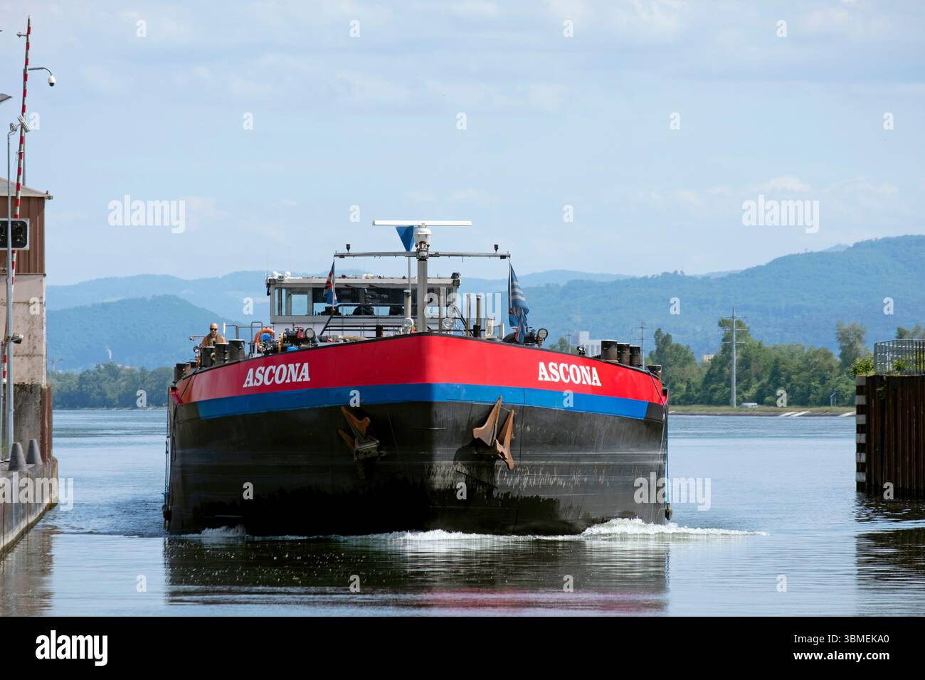 France, Haut Rhin, Kembs Loechle, Grand Canal d’Alsace, hydroelectric ...