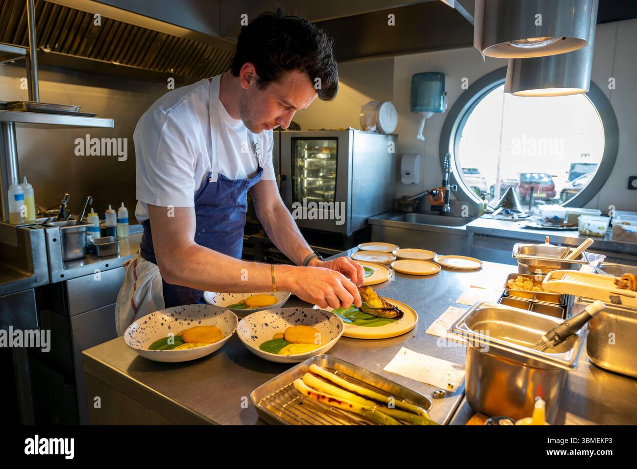 France, Loire-Atlantique, Saint-Nazaire, le restaurant GAMIN dirigé par ...