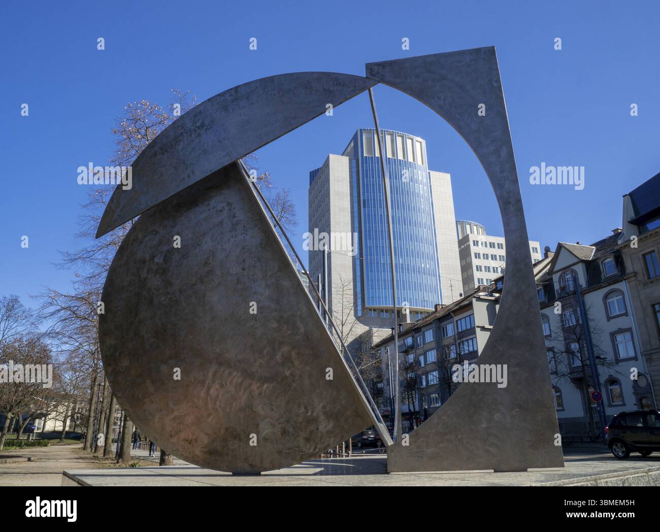 Folded Square D, D cut out of a square and folded, sculpture by the ...
