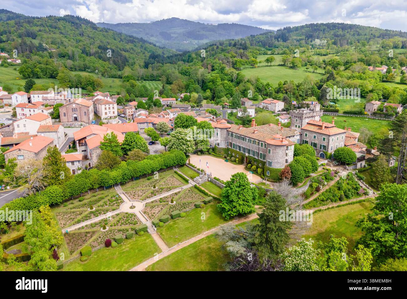 France, Haute Loire, Chavaniac Lafayette castle, native village of ...