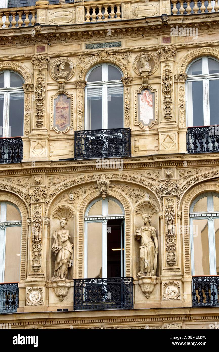 France, Paris, place Saint-Georges, the Gothic and Renaissance style ...