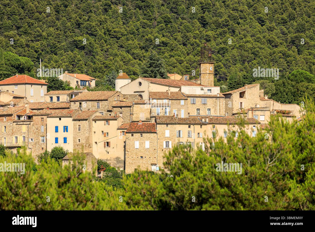 France, Drôme, Venterol, Provencal village house facades Stock Photo ...