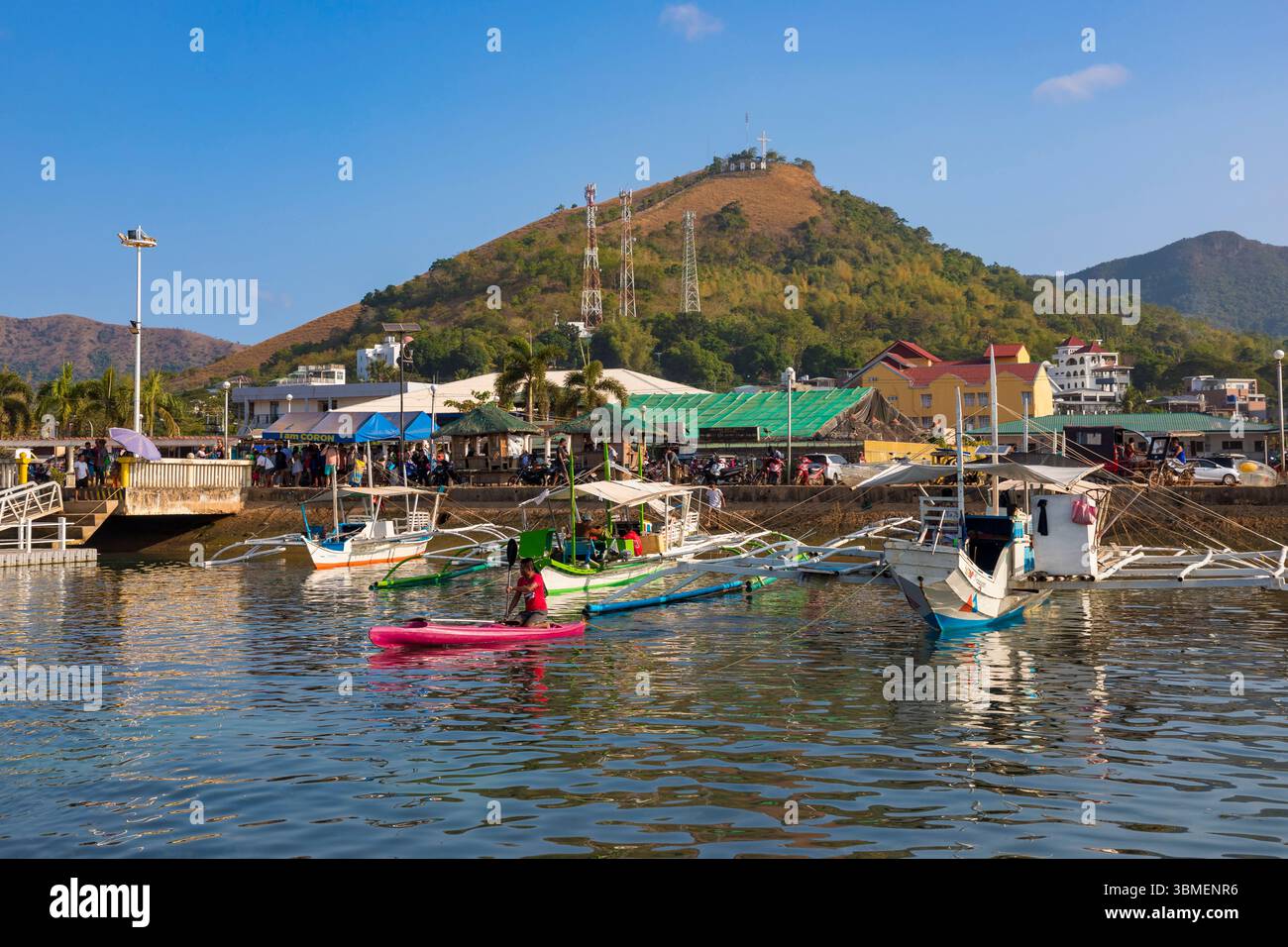 Philippines, Palawan, Calamian islands, Coron island, harbour Stock ...