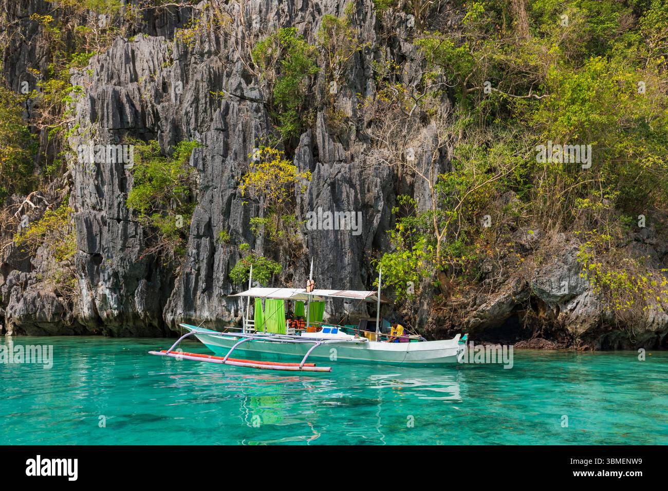 Philippines, Palawan, Calamian islands, Coron island, Kayangan lake ...