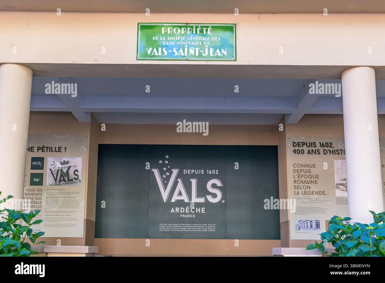 France, Ardeche, Monts d'Ardeche Regional Natural Park, Vals les Bains ...