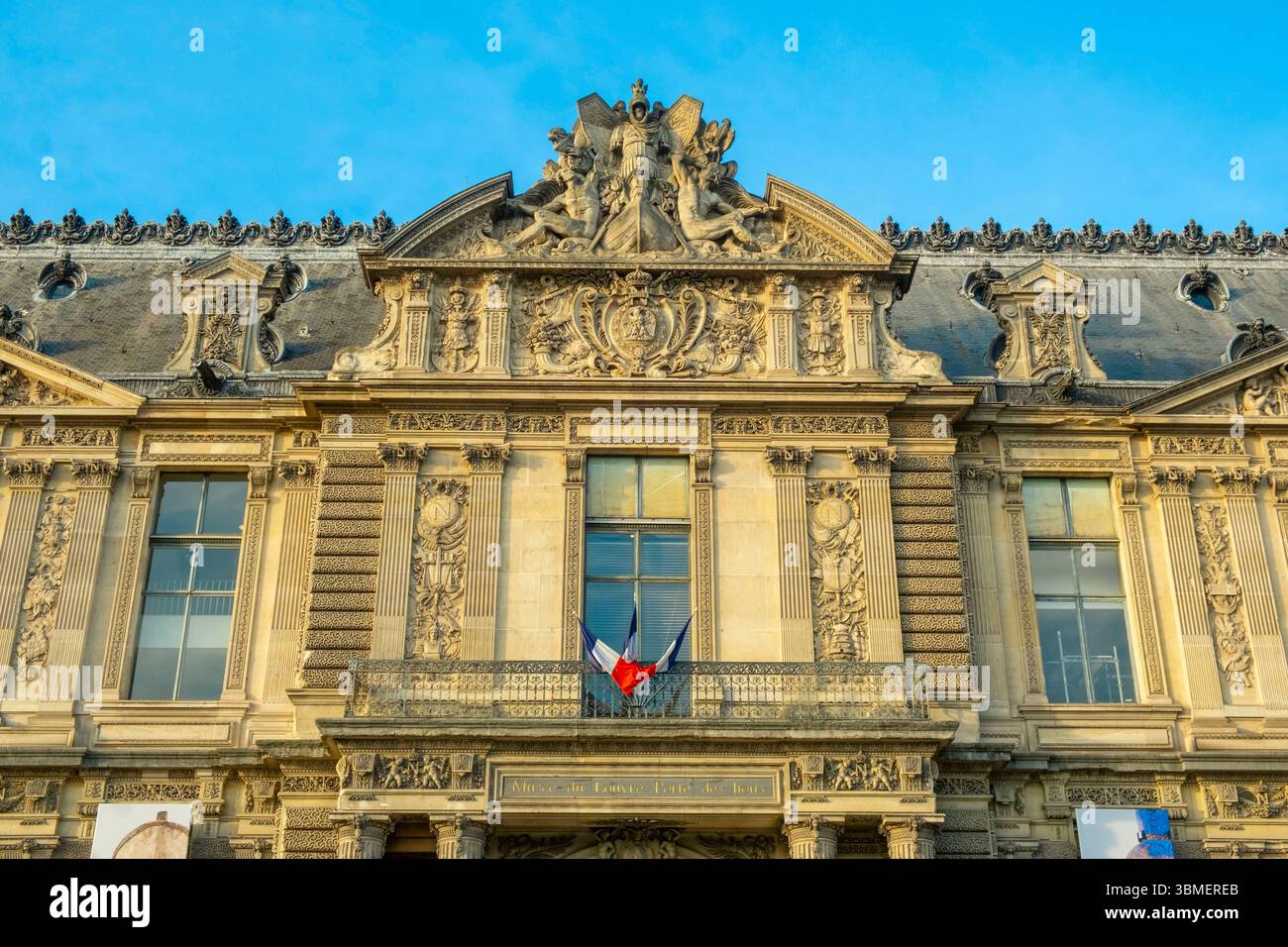France, Paris, Louvre Museum, Flore Wing, the Lion Gate by Auguste Cain ...