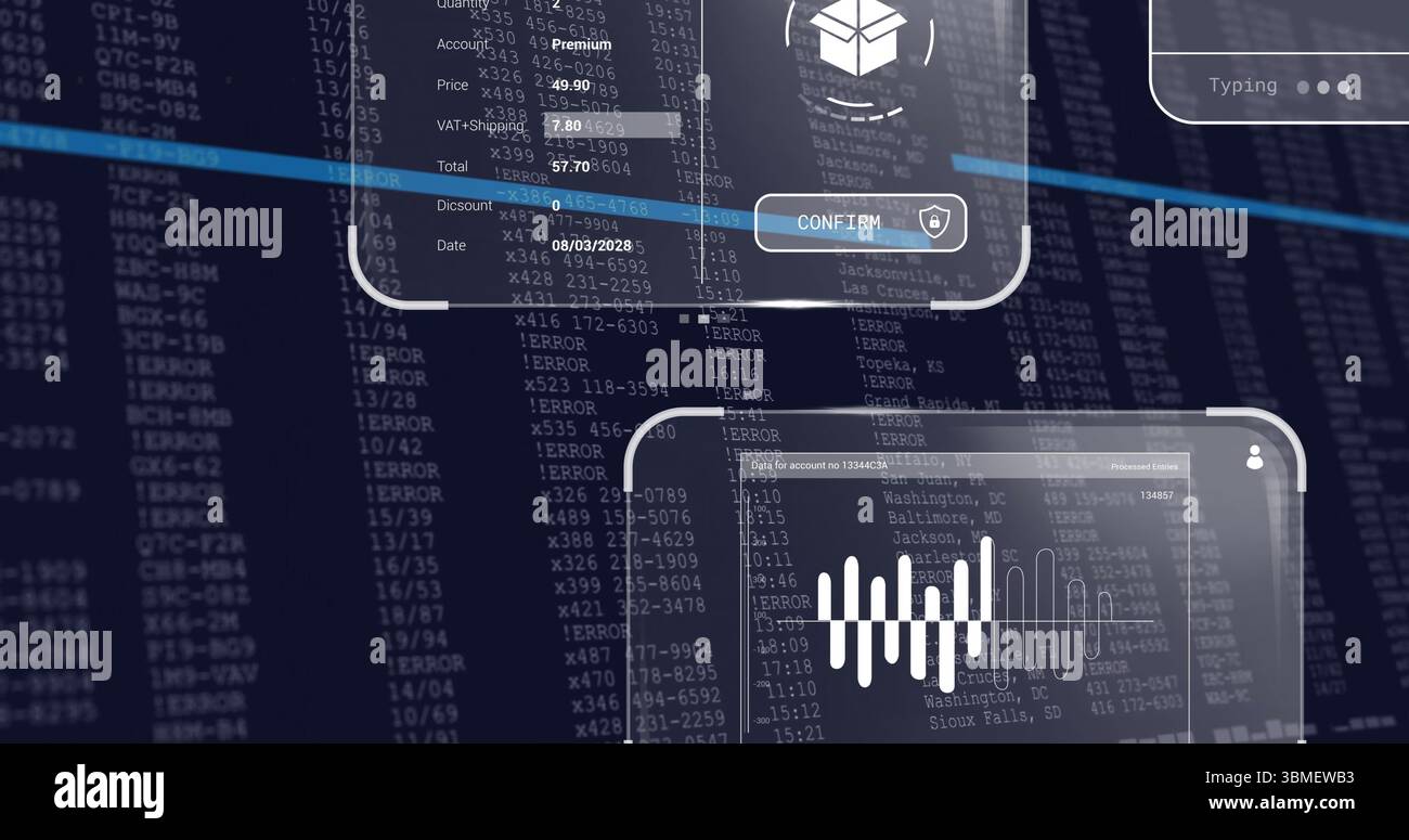 Semi transparent overlay showing error hi-res stock photography and ...