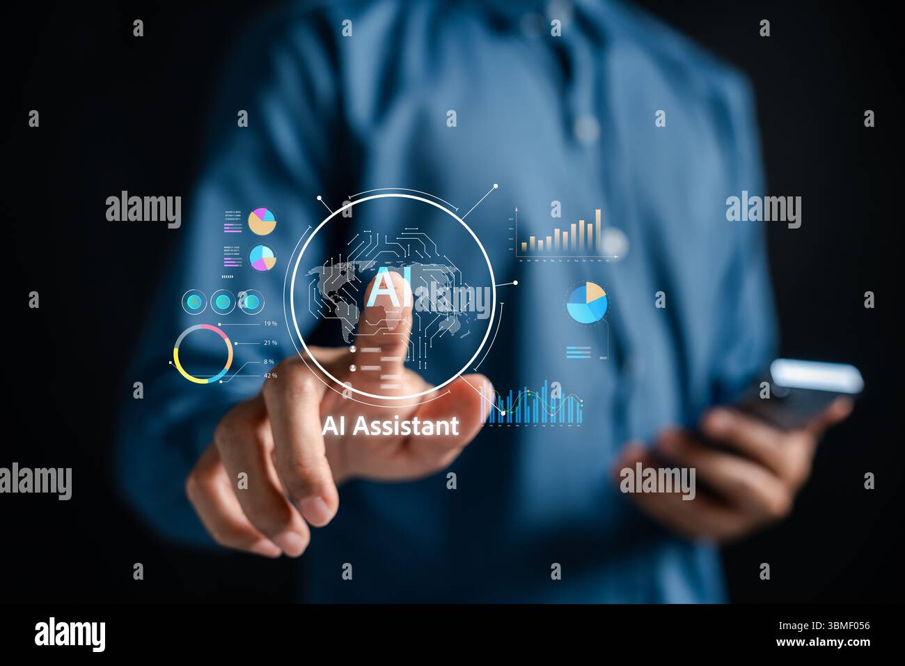 Graphs data visualization on digital hi-res stock photography and ...