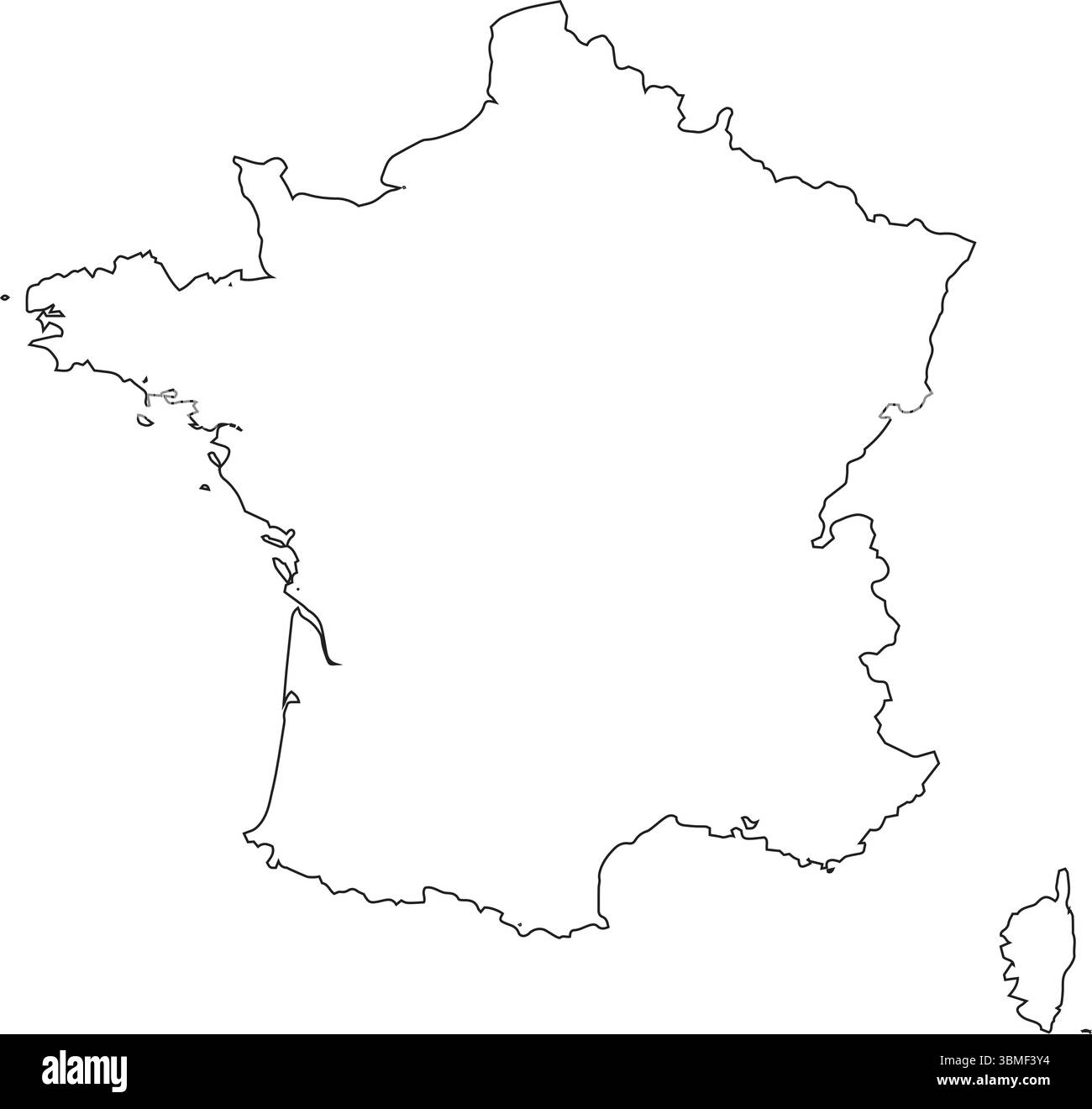 vector map of France isolated on a white background Stock Vector Image ...