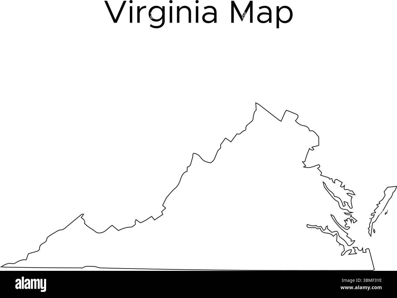 vector map of Virginia isolated on a white background Stock Vector Image & Art - Alamy