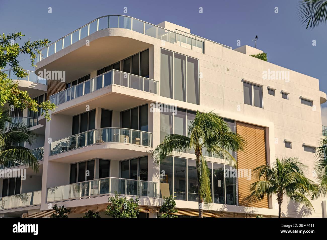 Modern building of Miami beach. Ocean drive. Miami Beach in Ocean Drive ...