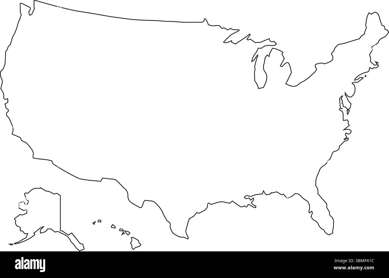 United states map detailed Stock Vector Images - Alamy