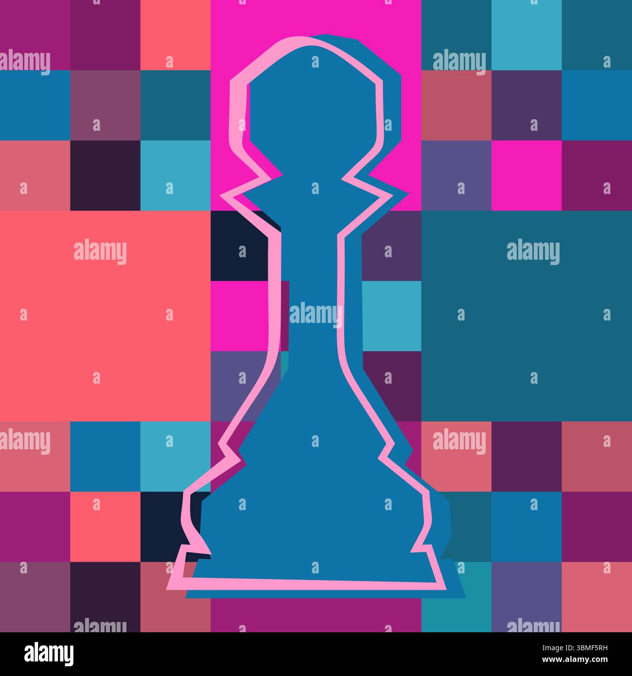 Colorful chess board. Chess board background. Chess board illustration ...