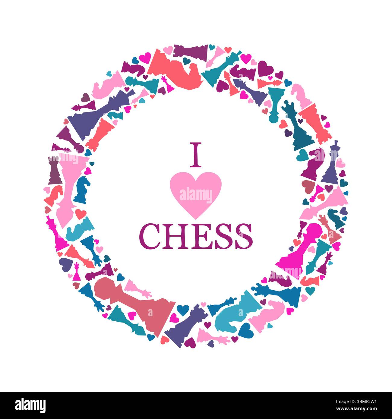 Colorful chess concept. Chess figures background. Chess figures ...