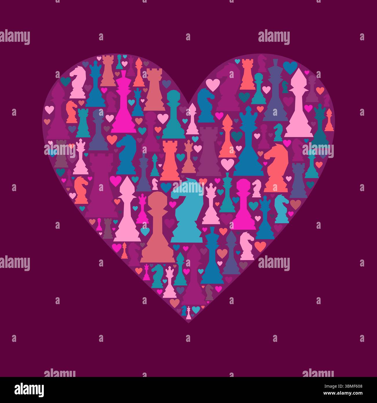 Colorful chess concept. Chess figures background. Chess figures ...