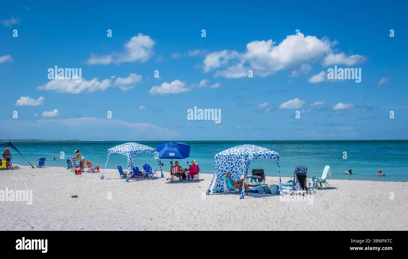 The beach at Gasparilla Island State Park on Gasparilla Island a ...