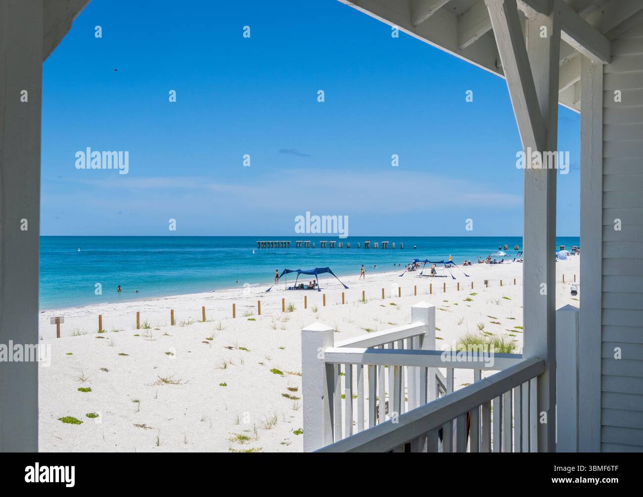 The beach at Gasparilla Island State Park on Gasparilla Island a ...