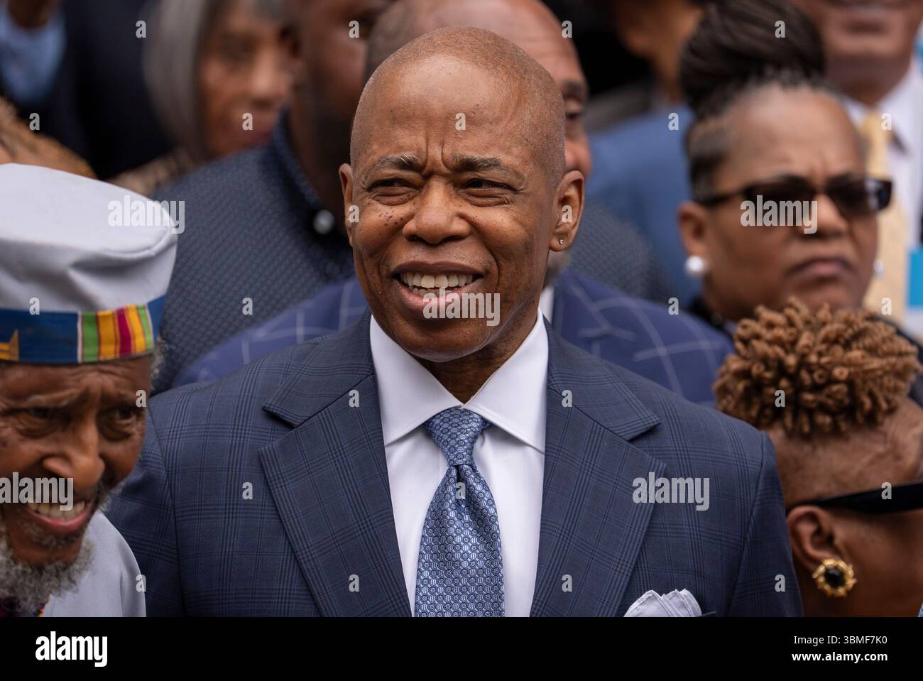 New York Mayor Eric Adams attends a campaign launch rally at the City ...