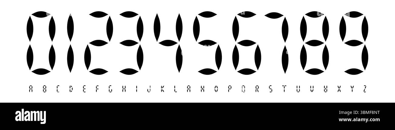 Font Logo Numbers Numeric Alphabet Typography Design Vector Type ...