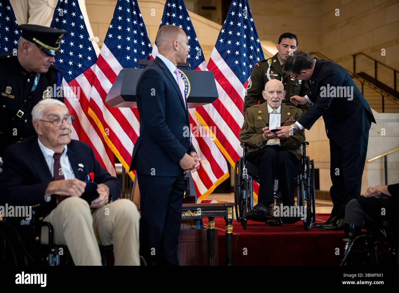 Speaker of the House Mike Johnson (R-LA) awards the Congressional Gold ...