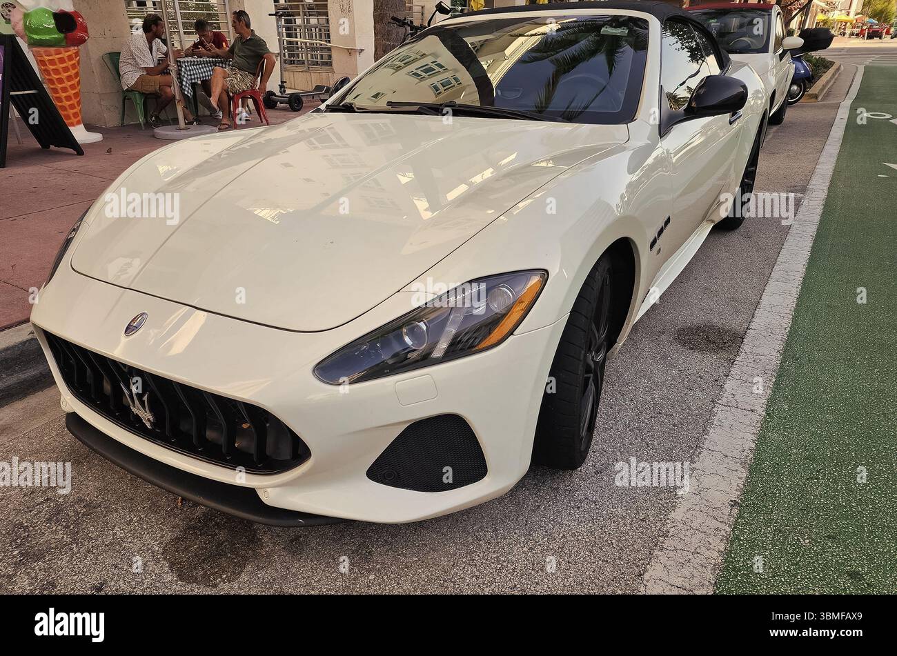 Miami Beach, Florida USA - June 6, 2024: 2018 Maserati GranTurismo ...