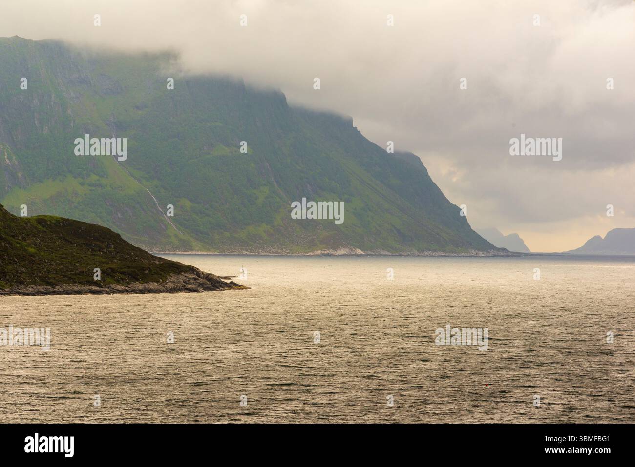 Dramatic landscape, coast, Alesund (Ålesund), fjord, Norway, June ...