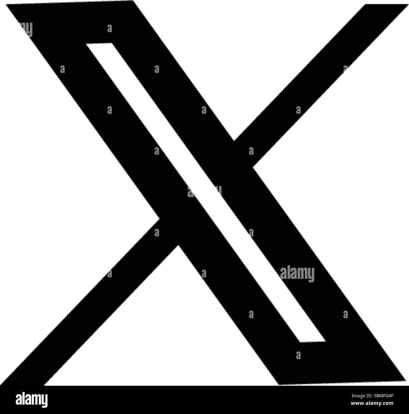 X social media platform logo, social media platform X vector logo Stock ...