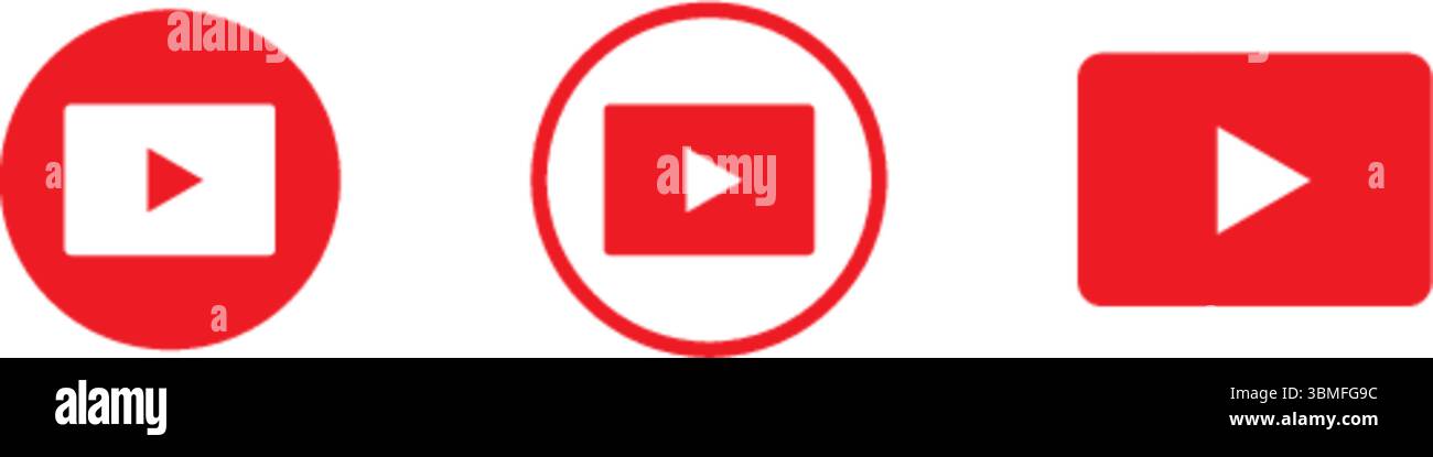 YouTube logo in different versions, YouTube vector logo Stock Vector ...