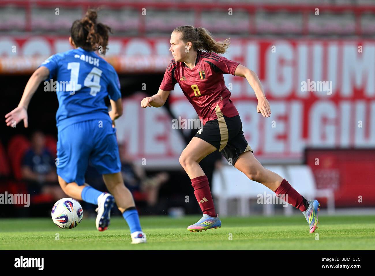 Jarne Teulings (8) of Belgium pictured during a friendly game between ...