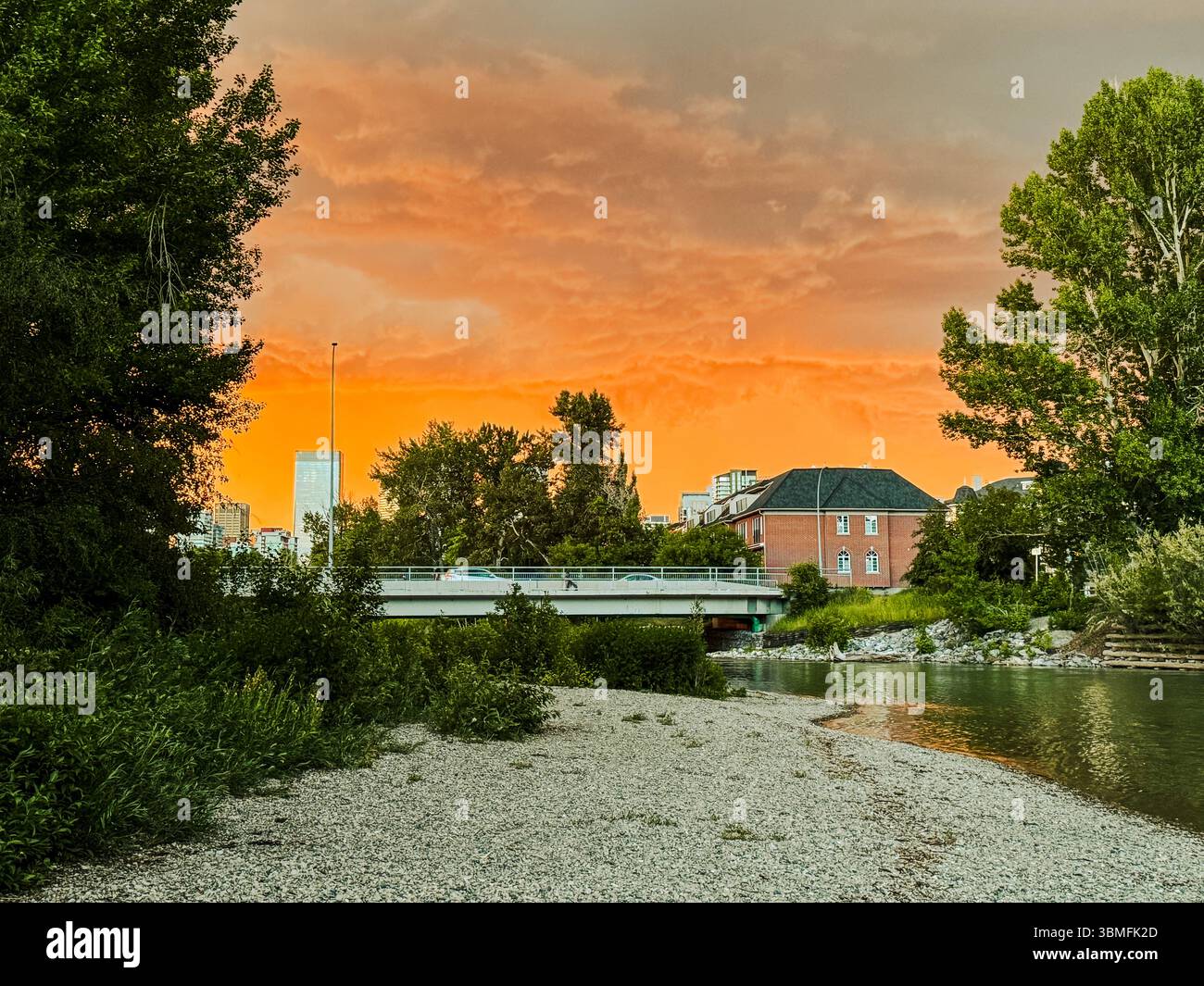 Calgary, Alberta - July 4, 2024: The downtown Calgary skyline at sunset ...