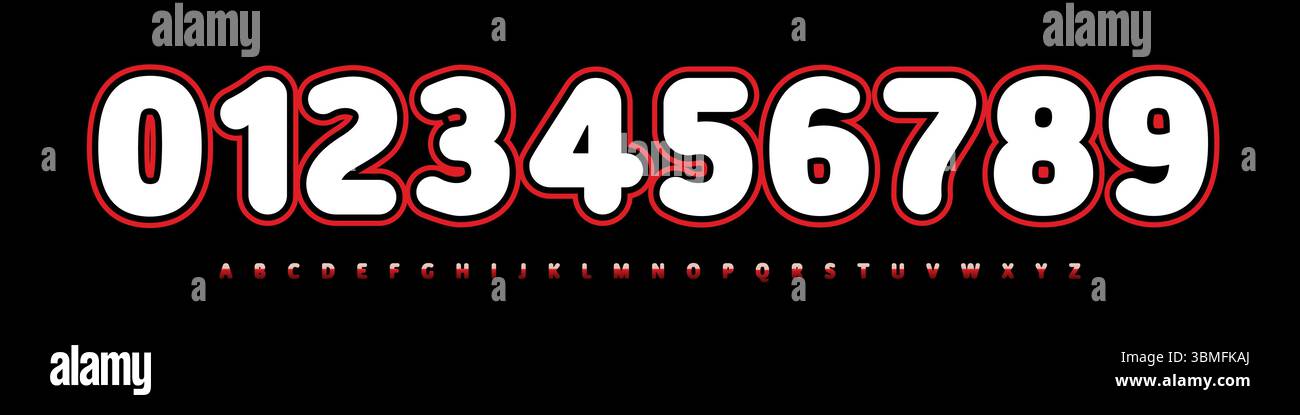 Font Logo Numbers Numeric Alphabet Typography Design Vector Type ...