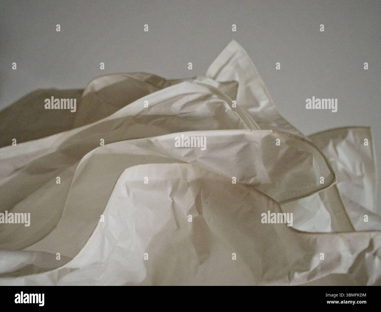 Minimalist design of abstract, white paper layers, formed into a ...