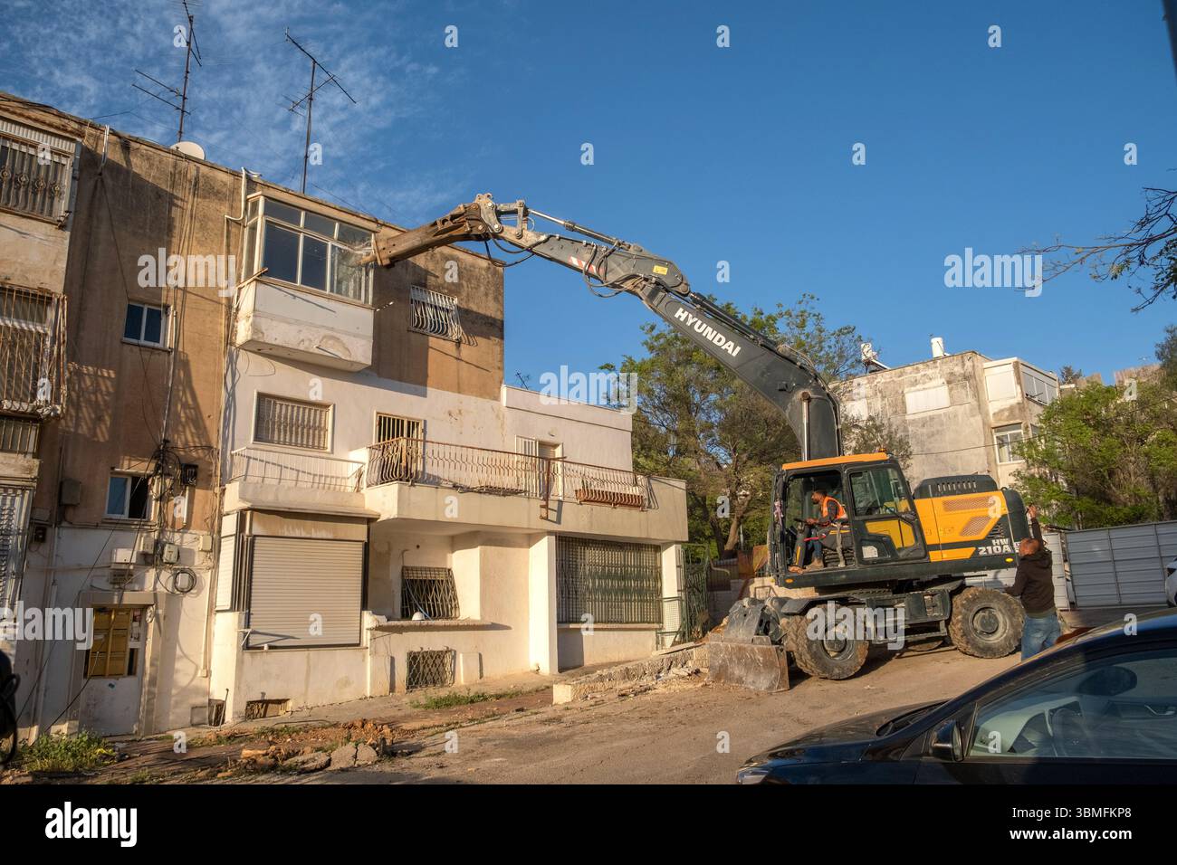Jerusalem, April 3, 2025: A construction company launches an urban ...