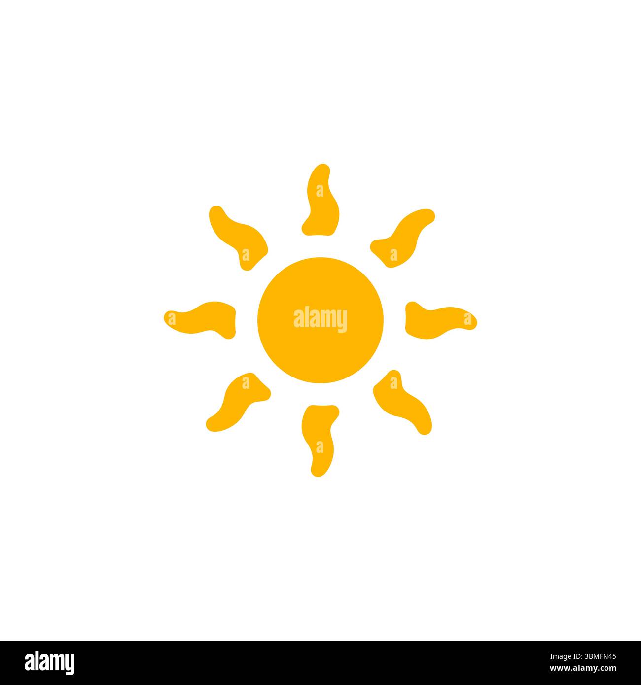 Hot Sun Logo With Wavy Rays like Scandinavian Marine Symbol. Perfect ...