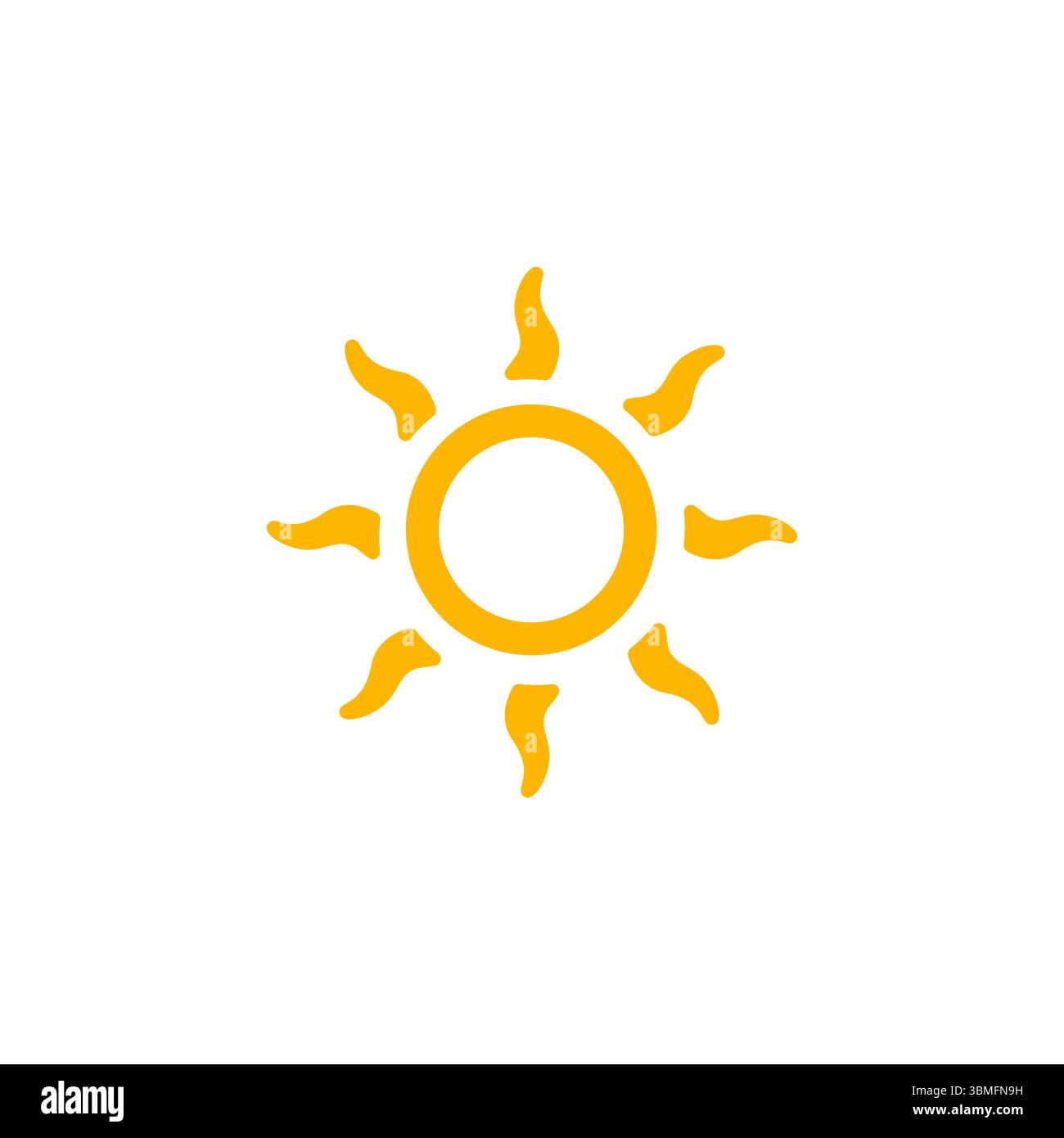 Sun Logo Wavy Rays Boho Symbol for heatwave visual, henna tattoo ...