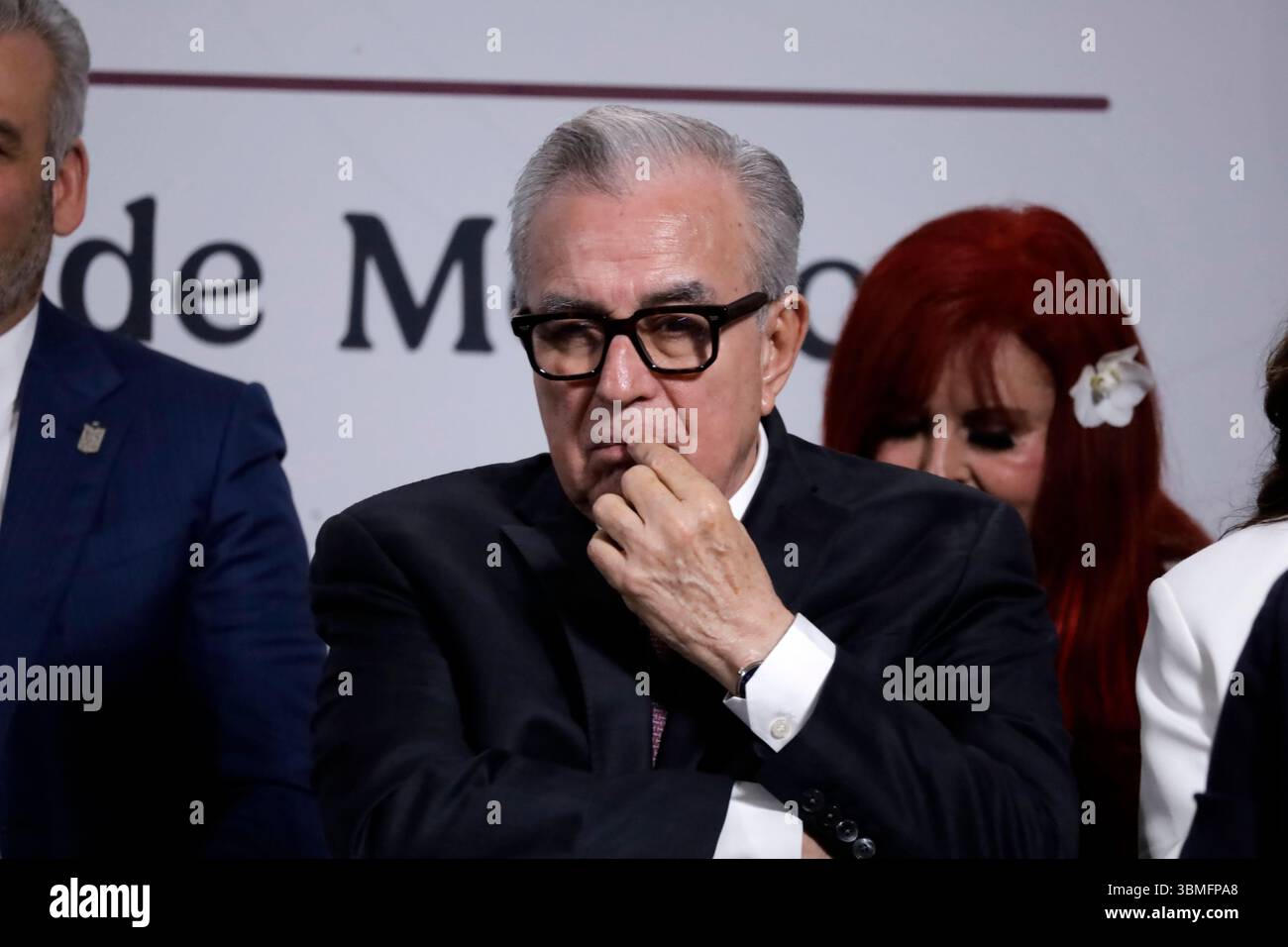 Governor state of Sinaloa, Ruben Muñoz Rocha during the announce the 14 ...