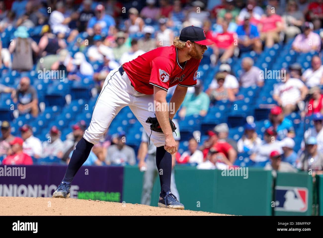CLEVELAND, OH - JUNE 26: Cleveland Guardians relief pitcher Zak Kent ...